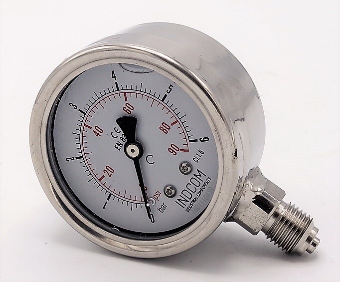 Stainless steel pressure gauges - the bottom (radial) connection | 0 ...