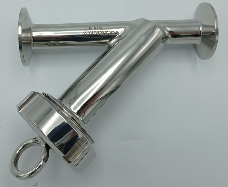 Stainless Steel Sanitary Y- filter, Clamp | DN20, CLAMP collar 50.5 mm ...